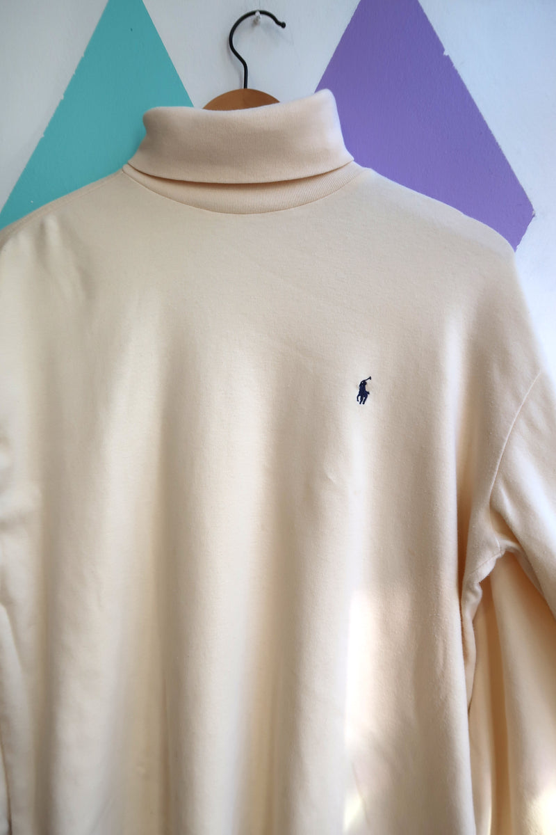 Vintage Ralph Lauren Cream Turtle Neck Long Sleeve – Elektra Vintage